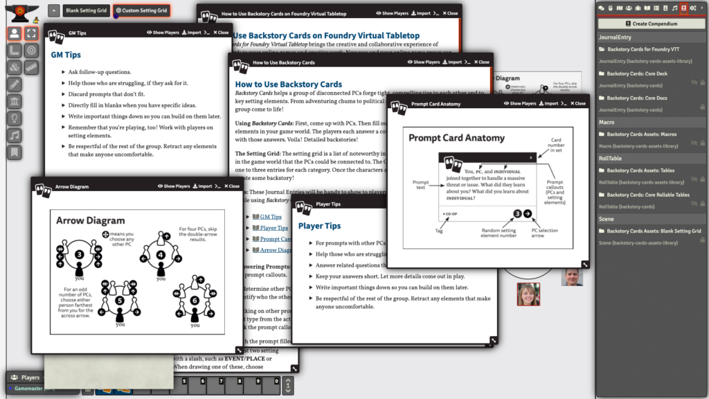 Backstory Cards for Foundry VTT – The Immaterial Plane