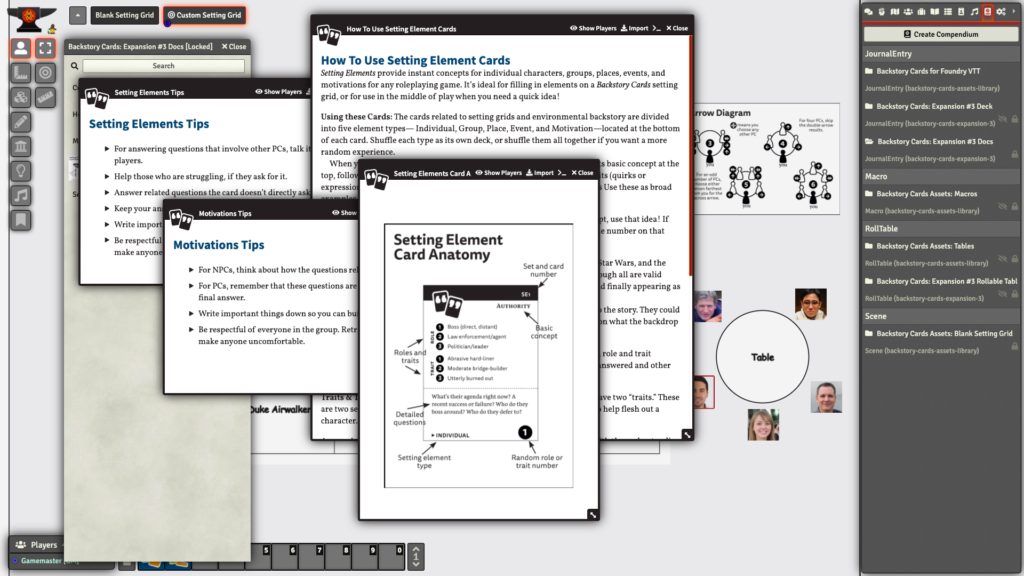 Backstory Cards for Foundry VTT – The Immaterial Plane